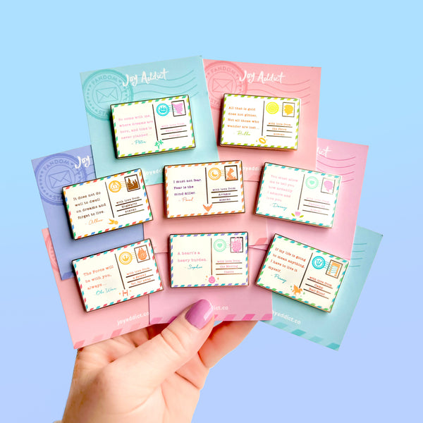 Darcy's Postcard Enamel Pin | Fandom Enamel Pins – Joy Addict