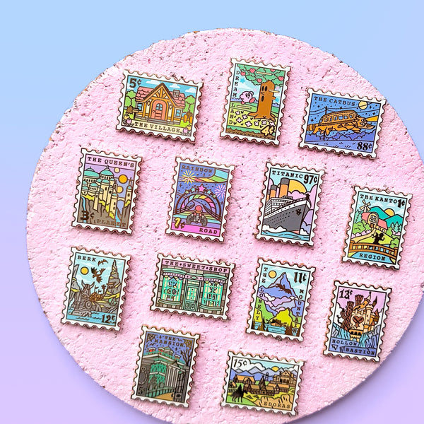 The Village Enamel Pin | Stamp Collection | Fan Art | Fandom Enamel ...