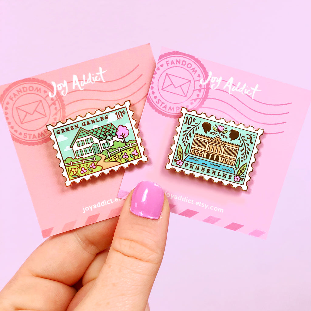 Pemberley Enamel Pin | Fan Artwork | Stamp Collection – Joy Addict