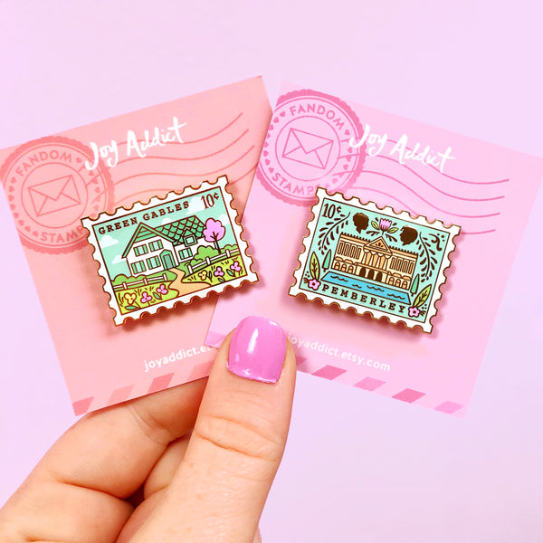Pemberley Enamel Pin | Fan Artwork | Stamp Collection – Joy Addict