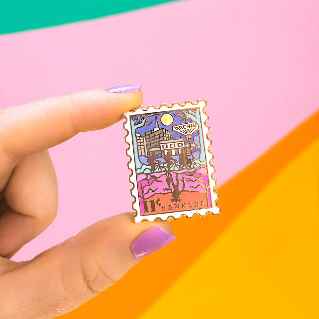 Hawkins Enamel Pin | Fan Art | Mysterious Pins | Stamp Pin – Joy Addict
