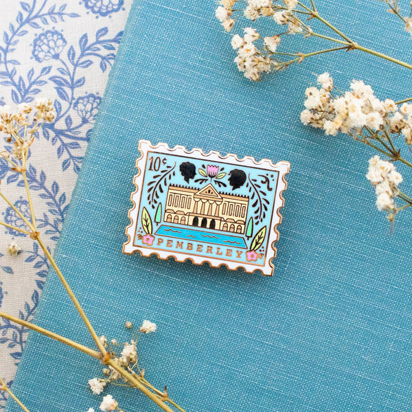 Pemberley Enamel Pin | Fan Artwork | Stamp Collection – Joy Addict