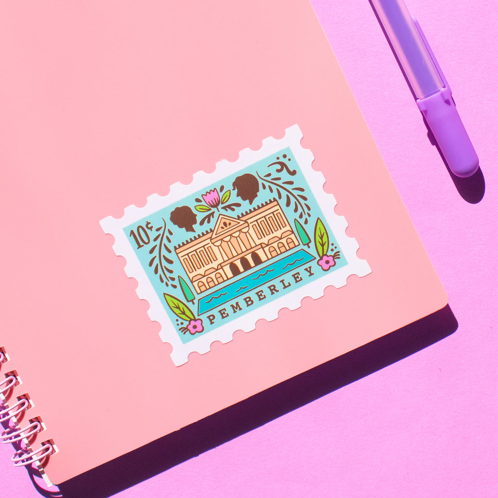 Pemberley Stamp Vinyl Sticker | Fan Art Stickers | Fandom Decals – Joy ...
